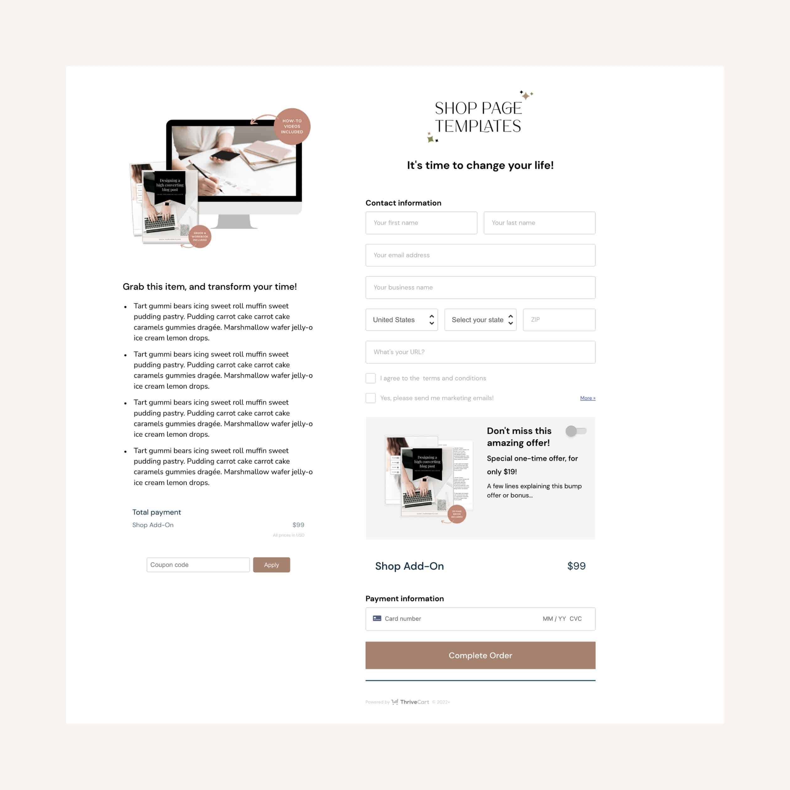Feminine WordPress themes for female entrepreneurs - Shop Add-On ...