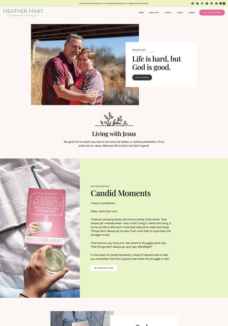 Client Showcase: Heather Hart Stunning Website - Restored 316