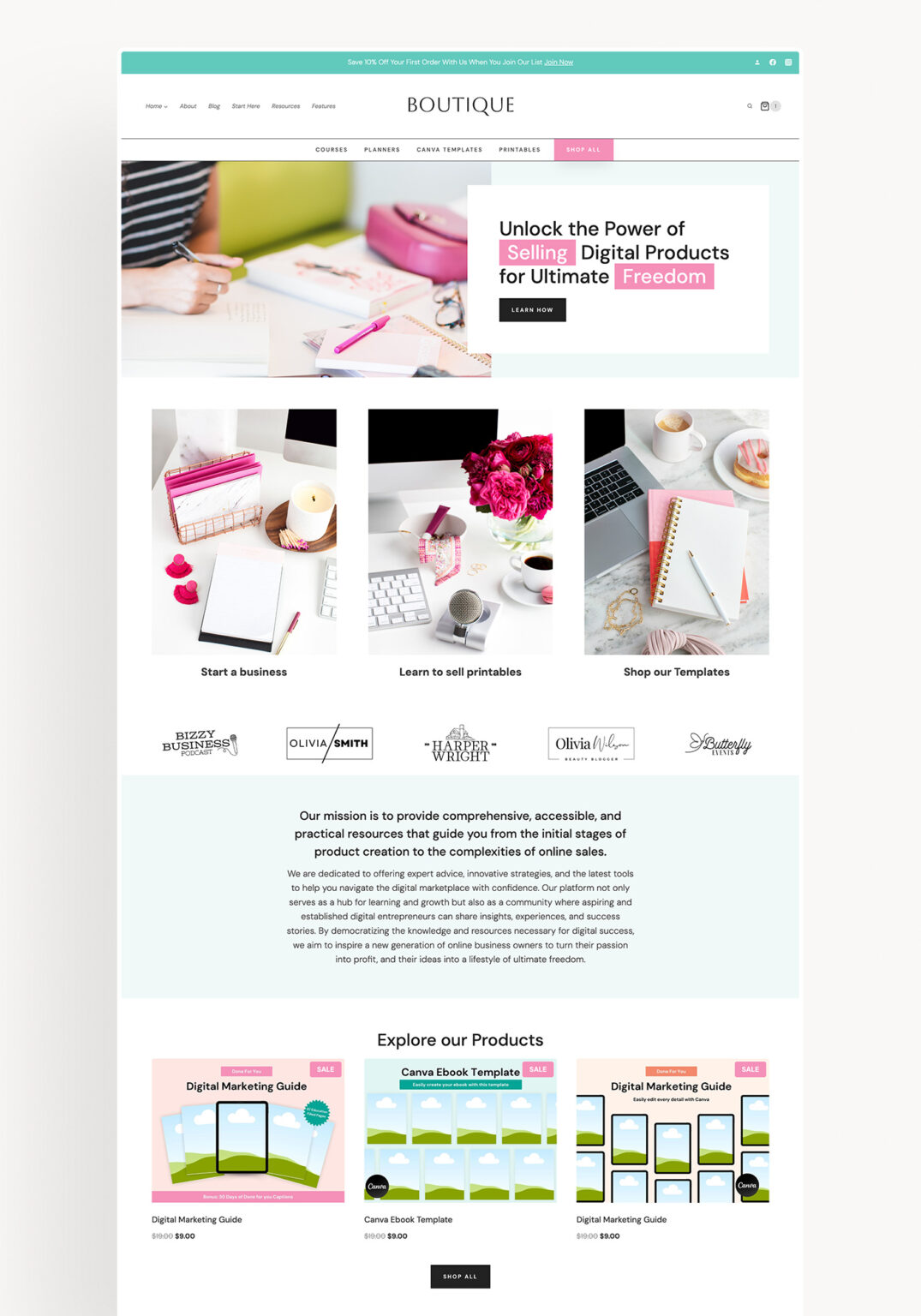 Affordable & Customizable Feminine WordPress Themes - Restored 316